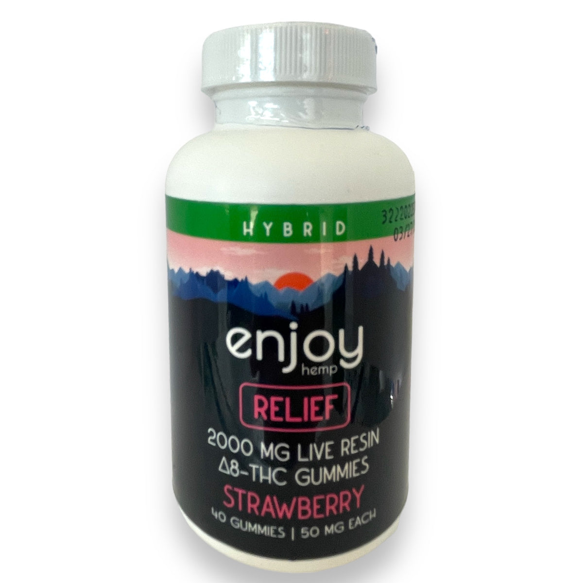 Enjoy Hemp Co. 50mg Delta 8 Strawberry Relief Gummies (40ct) – J Heart CBD